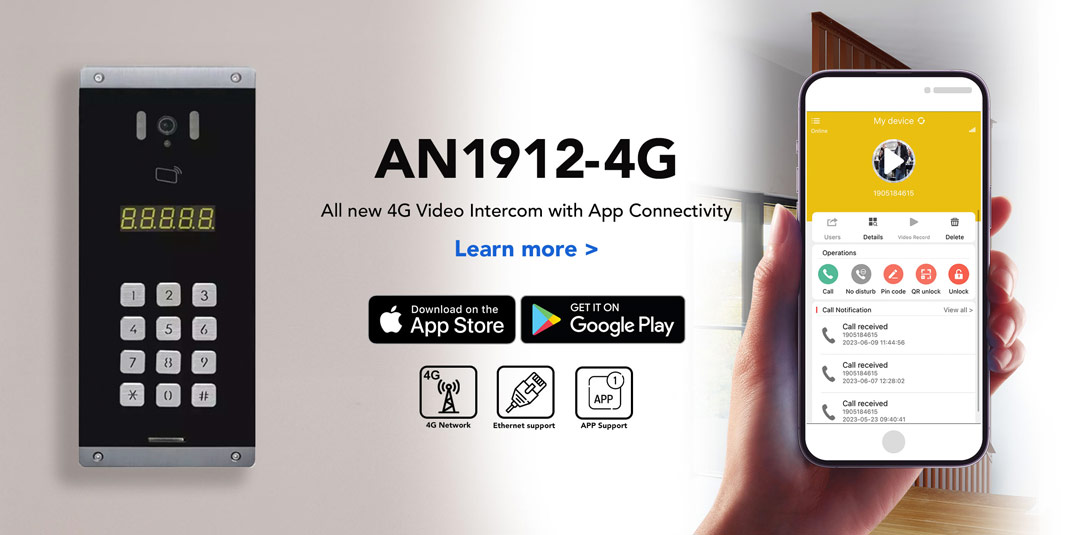 AN1912 4G LTE Video Intercom - Aristel Networks