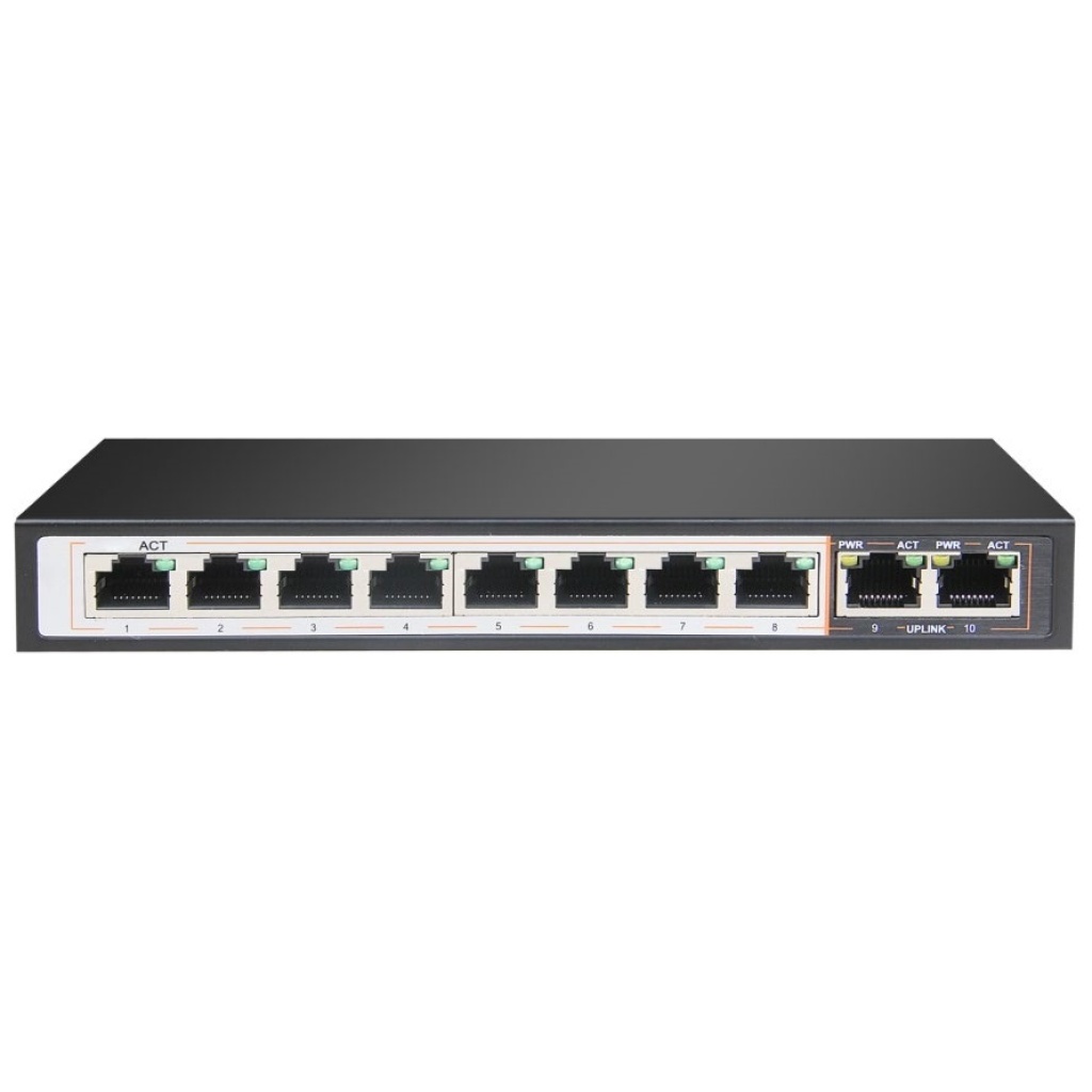 8 POE Switch Range Extender 250m 2 Uplink AN5082 - Aristel Networks