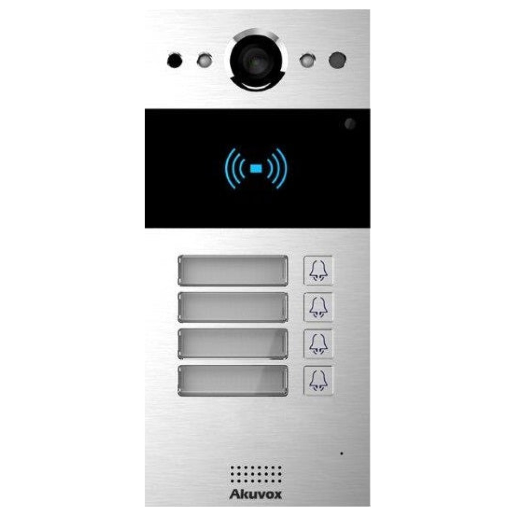 Akuvox R20B X4 SIP Surface Mount Video 4 Button Intercom with 2 Relays ...