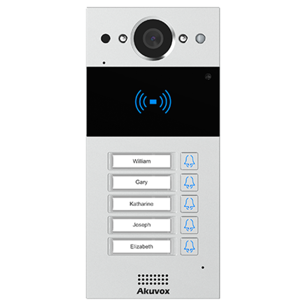 Akuvox R20B X5 SIP Surface Mount Video 5 Button Intercom with 2 Relays ...