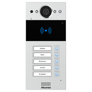 Akuvox R20B X5 SIP Surface Mount Video 5 Button Intercom with 2 Relays ...