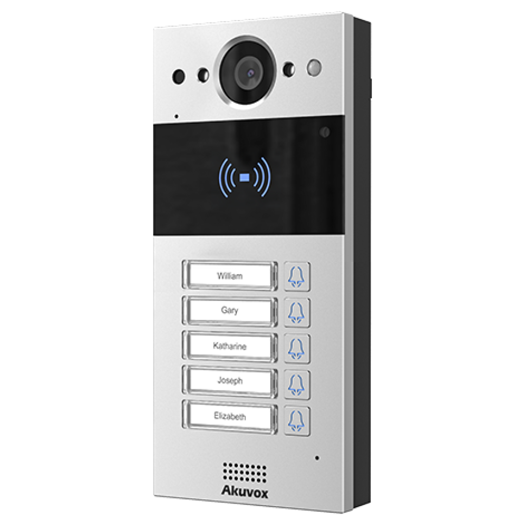 Akuvox R20B X5 SIP Surface Mount Video 5 Button Intercom with 2 Relays ...