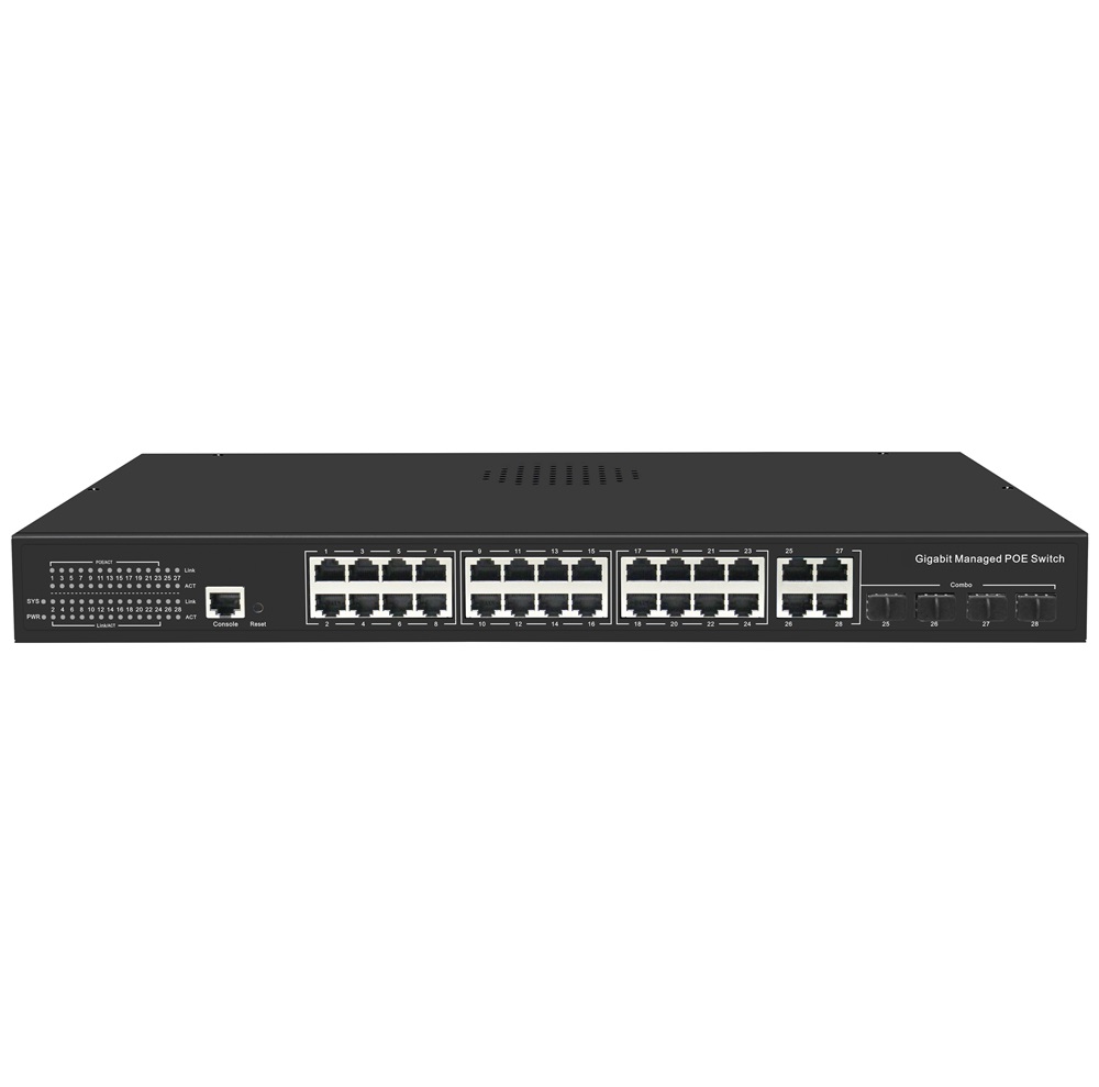28 Port Managed POE Switch | 4 Gigabit ANG2444 - Aristel Networks