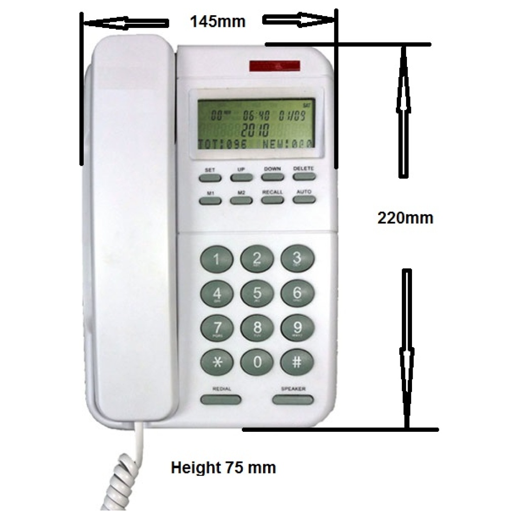 CL110-WHITE - Big Button Caller ID Phone - Aristel Networks