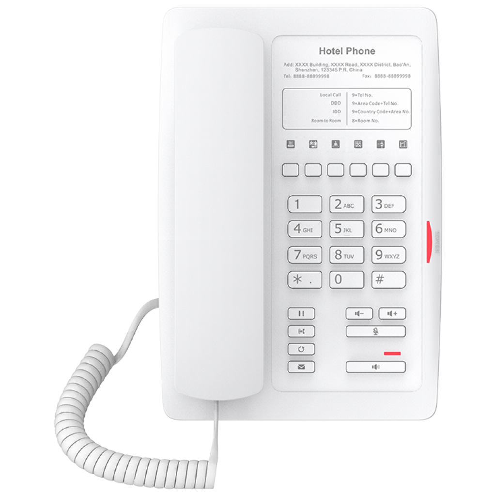 H3 - Fanvil SIP Phone for Hotels - White - Aristel Networks